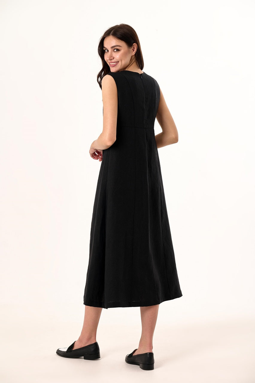 Sundress "Samurai fox" in black